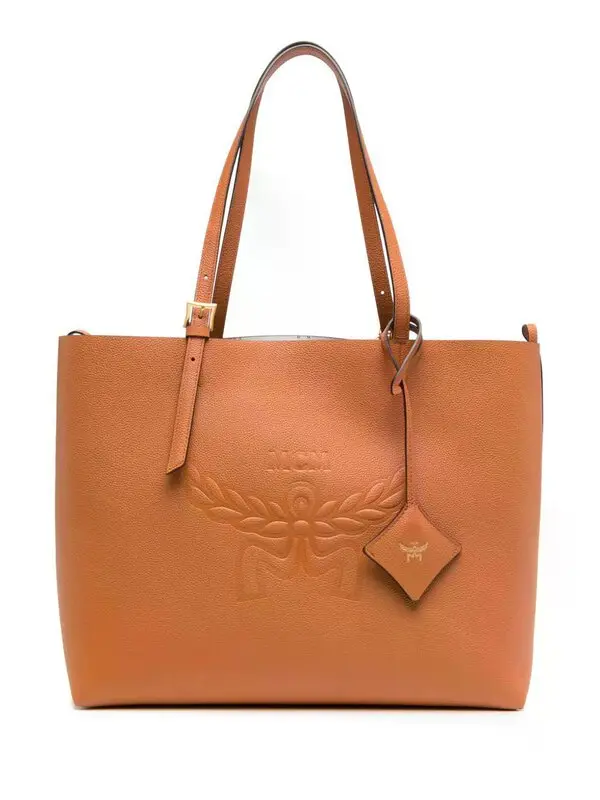 Mcm Himmel Logo-embossed Leather Bag - Brown