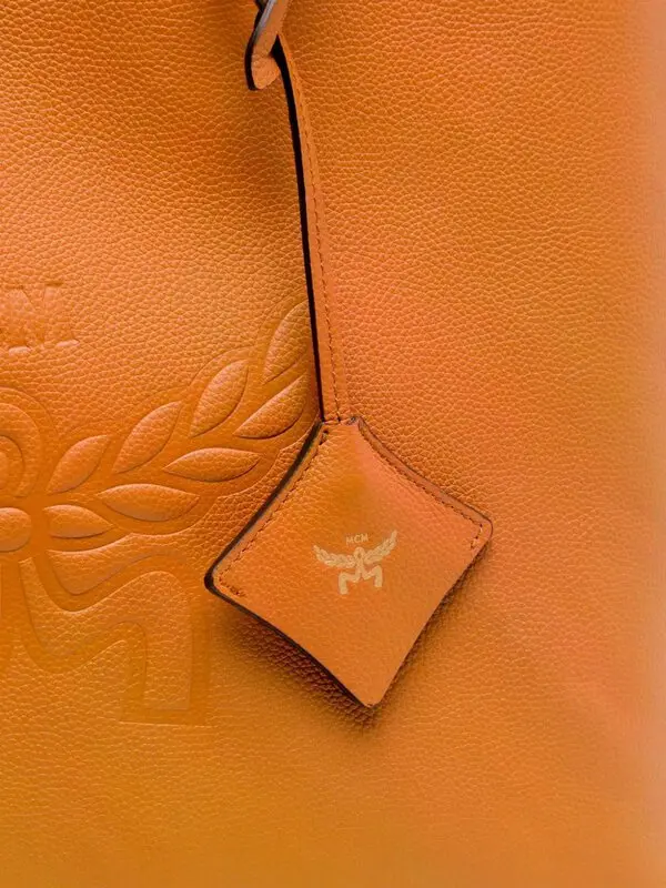 Mcm Himmel Logo-embossed Leather Bag - Brown