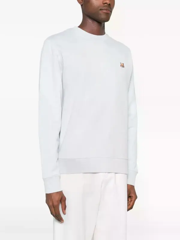 Maison Kitsuné Fox Head-patch Sweatshirt - Blue
