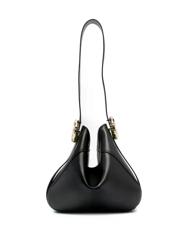 LANVIN Melodie Leather Shoulder Bag - Black
