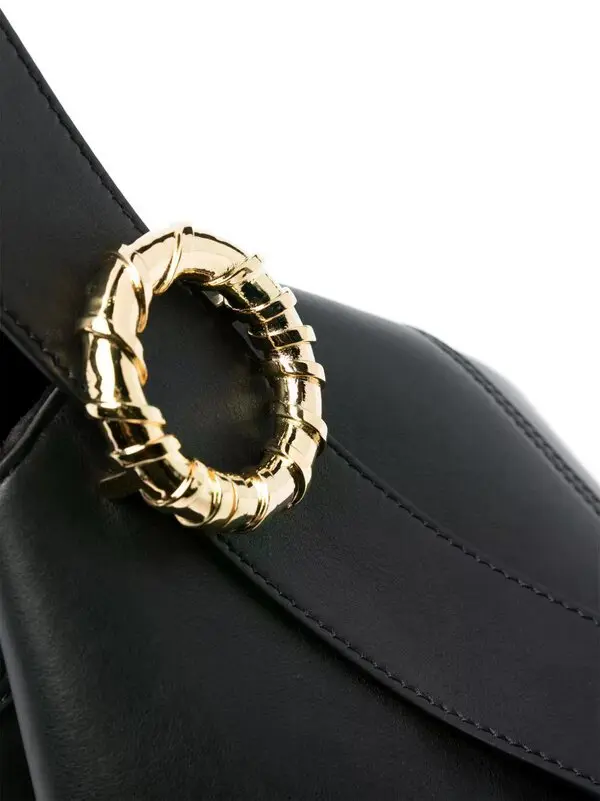 LANVIN Melodie Leather Shoulder Bag - Black