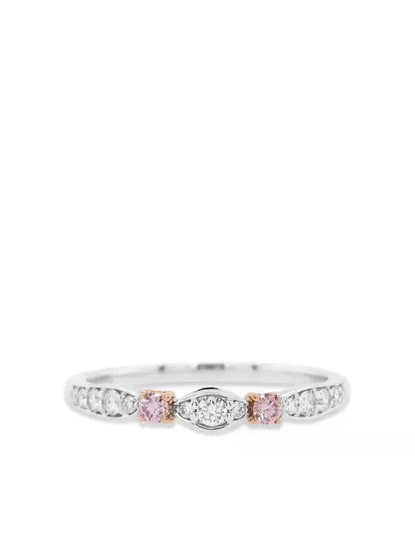 HYT JEWELRY 18k White Gold Diamond Band Ring - Silver