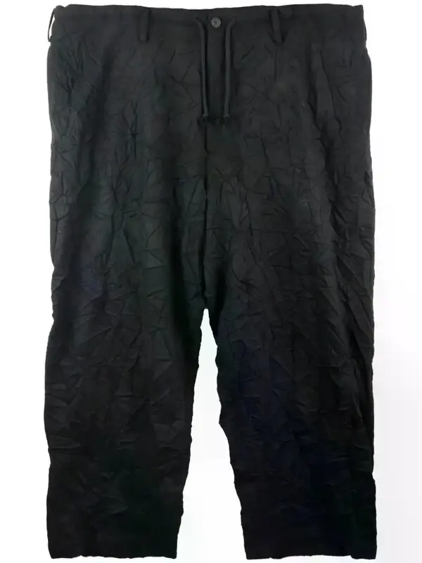 Yohji Yamamoto Crinkled Wool-blend Shorts