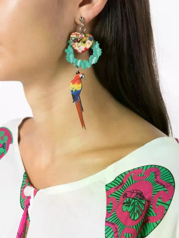 AMIR SLAMA Bird-charm Drop Earrings