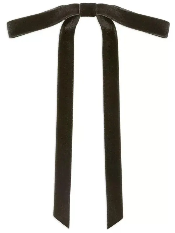 JENNIFER BEHR Aida Velvet Bow Barrette - Black
