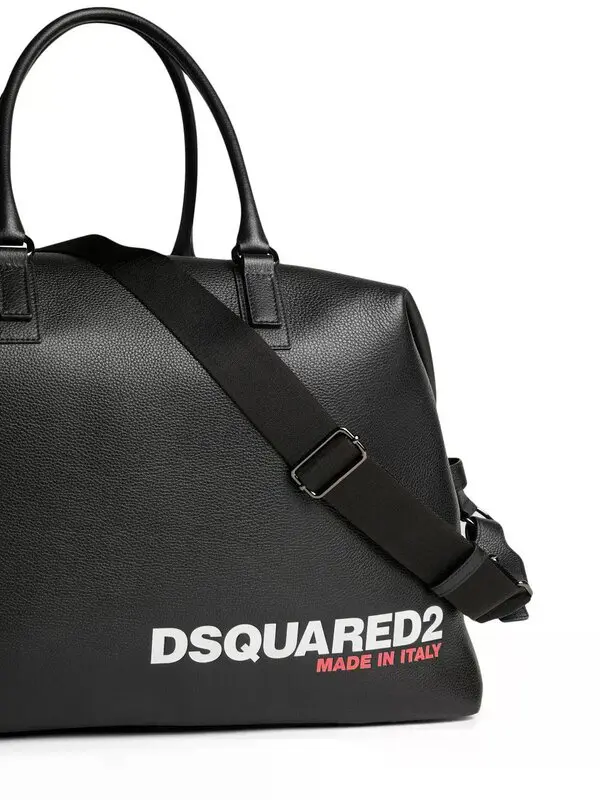 Dsquared2 Grained Tote Bag With Logo Print