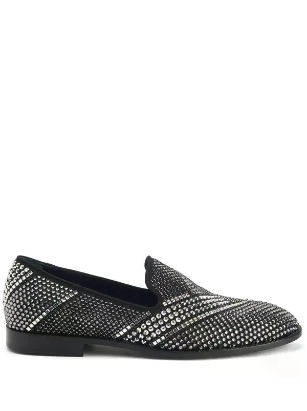 GIUSEPPE ZANOTTI Raimond Crystal-embellished Loafers