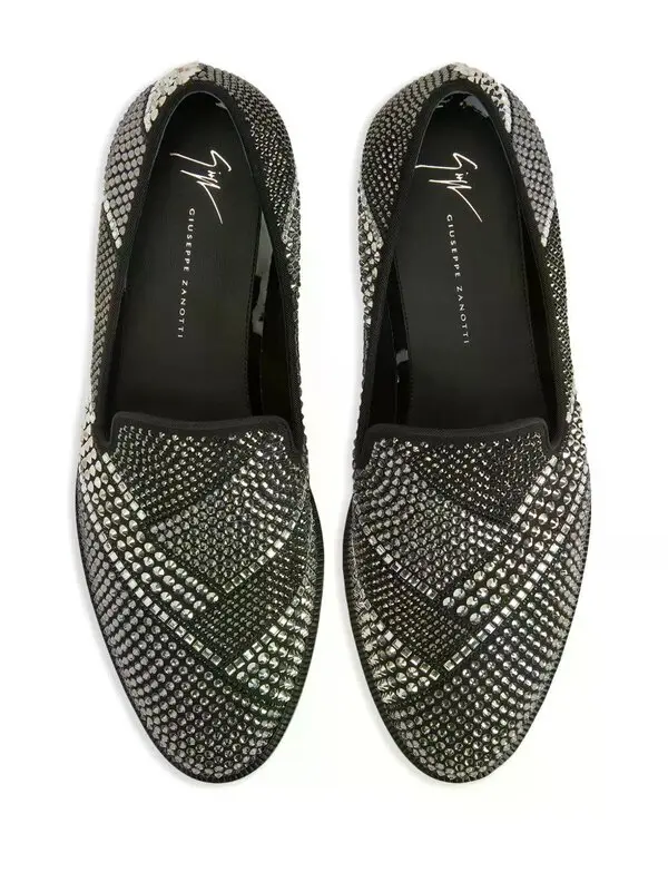 GIUSEPPE ZANOTTI Raimond Crystal-embellished Loafers