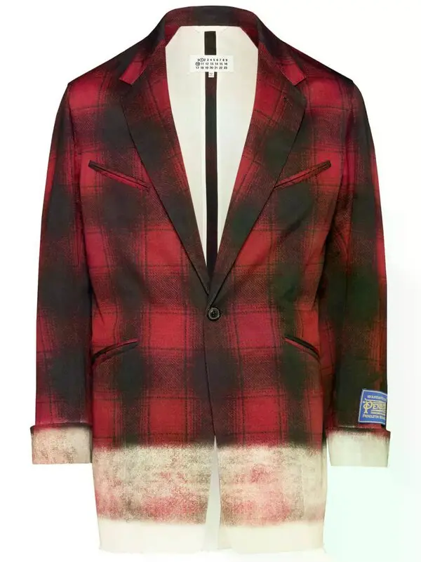 MAISON MARGIELA Pendleton Checked Blazer - Red