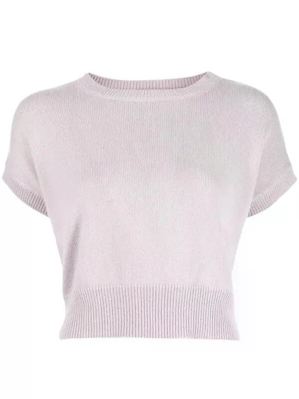TEDDY CASHMERE Genova Sleeveless Cropped Cashmere Jumper - Grey
