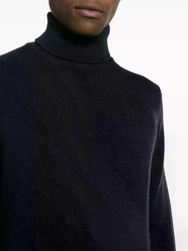 DELL'OGLIO Roll-neck Knit Jumper - Blue