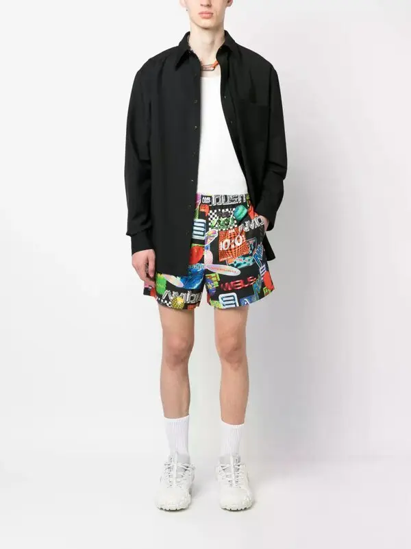AMBUSH Graphic-print Elasticated-waistband Shorts