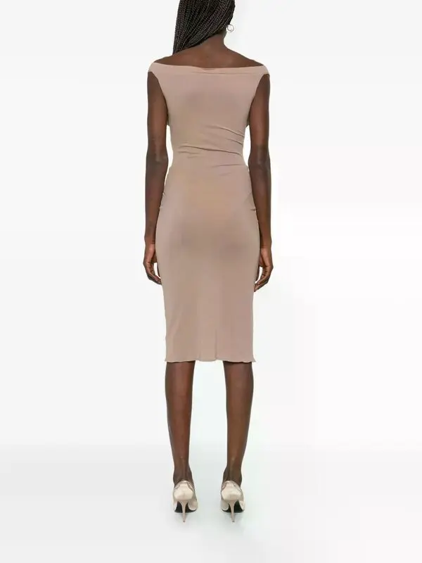 Magda Butrym Rose-appliqué Corset Midi Dress