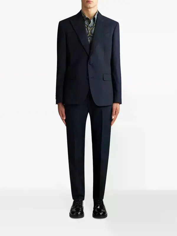 Etro Peak-lapel Single-breasted Blazer - Blue