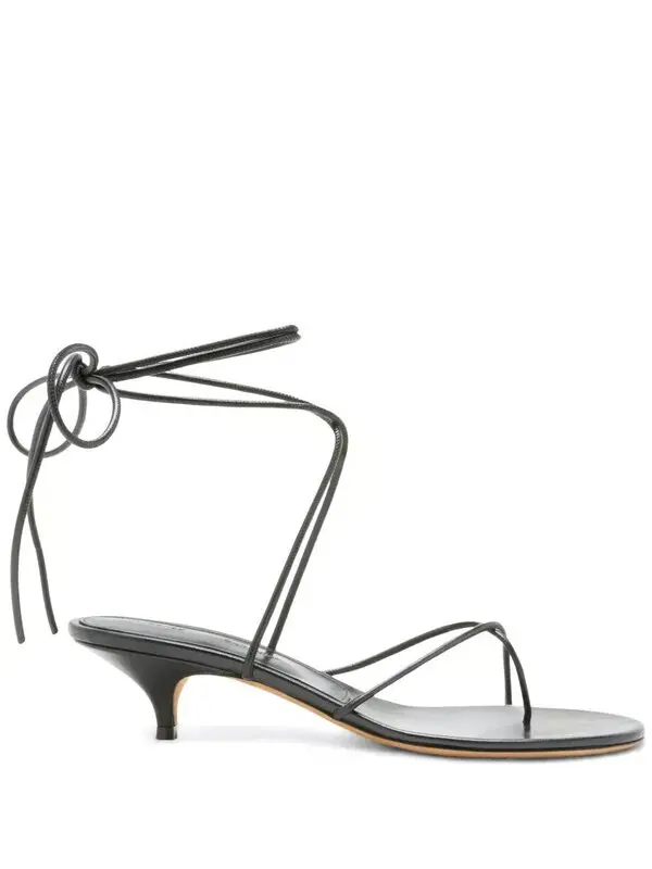 Proenza Schouler Slash Leather Sandals - Black