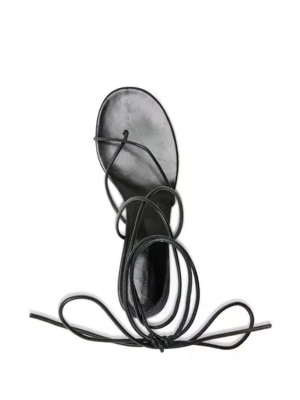 Proenza Schouler Slash Leather Sandals - Black