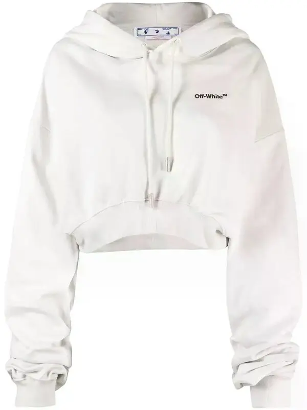 Off-White Logo-print Cropped Hoodie