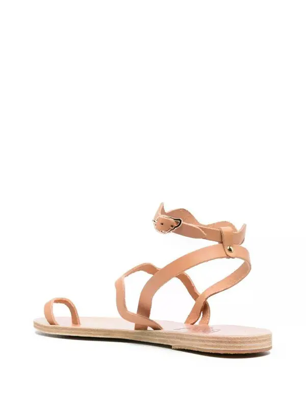 ANCIENT GREEK SANDALS Elounda Flat Leather Sandals - Neutrals