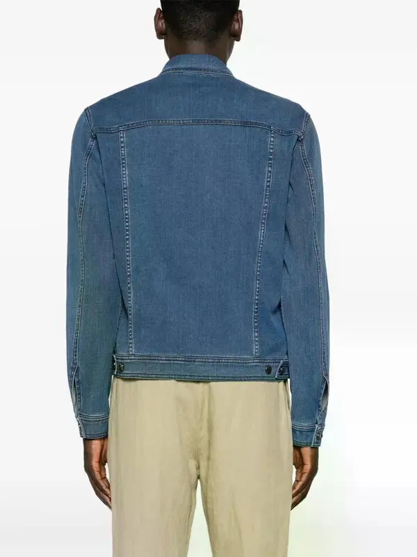 Canali Classic-collar Denim Jacket