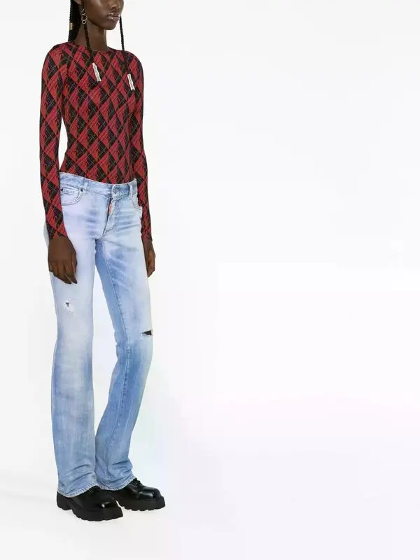 Dsquared2 Distressed Flared Jeans