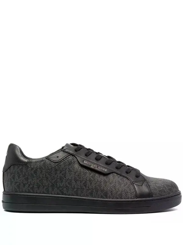 Michael Kors Monogram Print Sneakers - Black