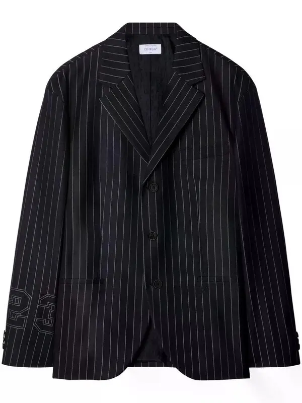 Off-White 23-print Pinstriped Blazer