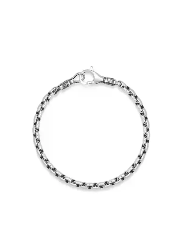 NIALAYA JEWELRY Sterling Logo-bead Chain Bracelet - Silver