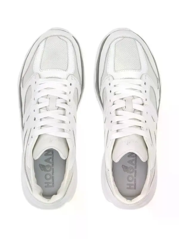 Hogan Allac Panelled Leather Sneakers - Neutrals