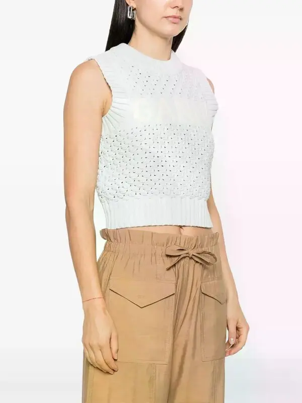 GANNI Logo-intarsia Vest