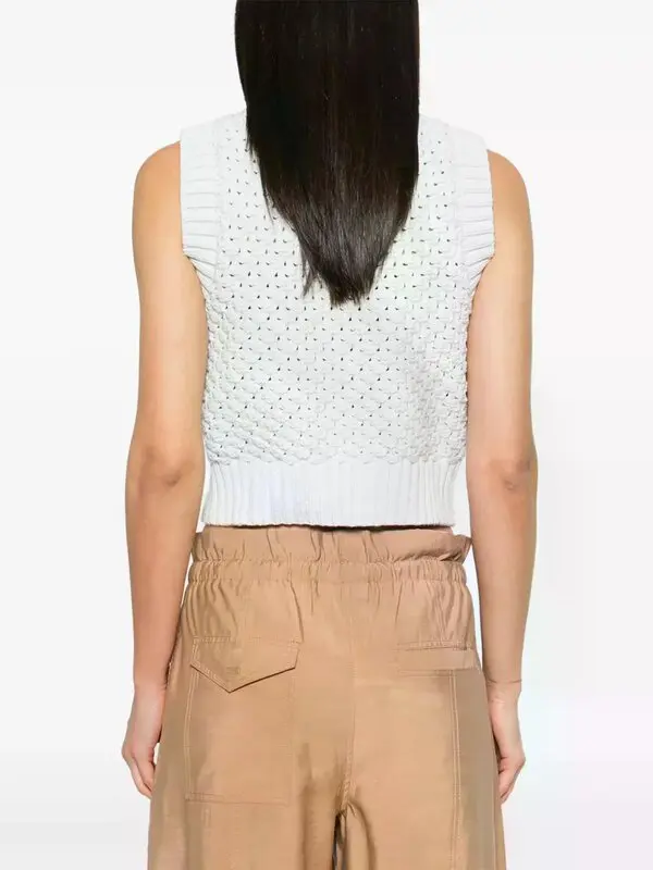 GANNI Logo-intarsia Vest