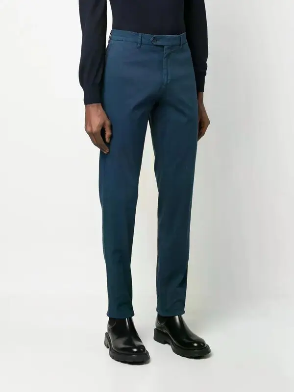 LARDINI Straight-leg Tailored Trousers - Blue