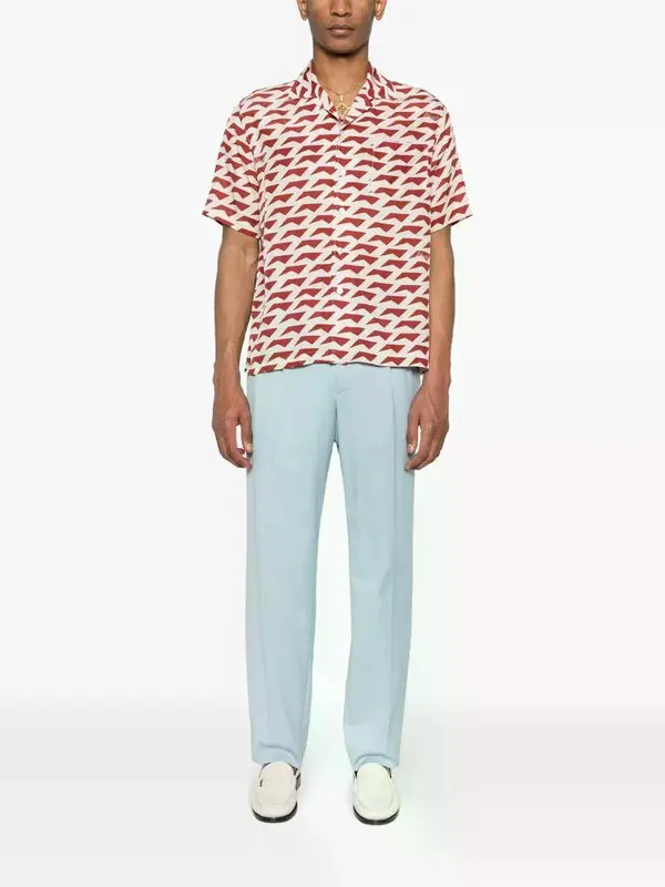 Rhude Geometric-pattern Silk Shirt