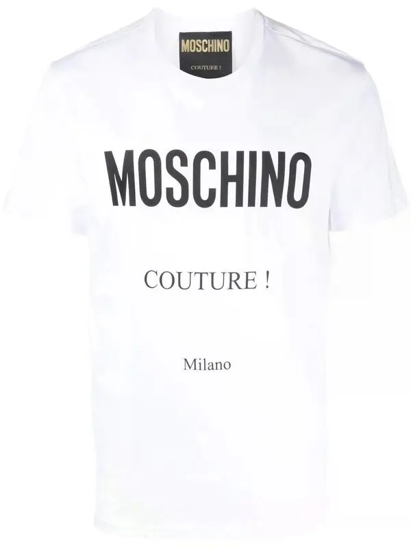 Moschino Logo-print Organic-cotton T-shirt - White
