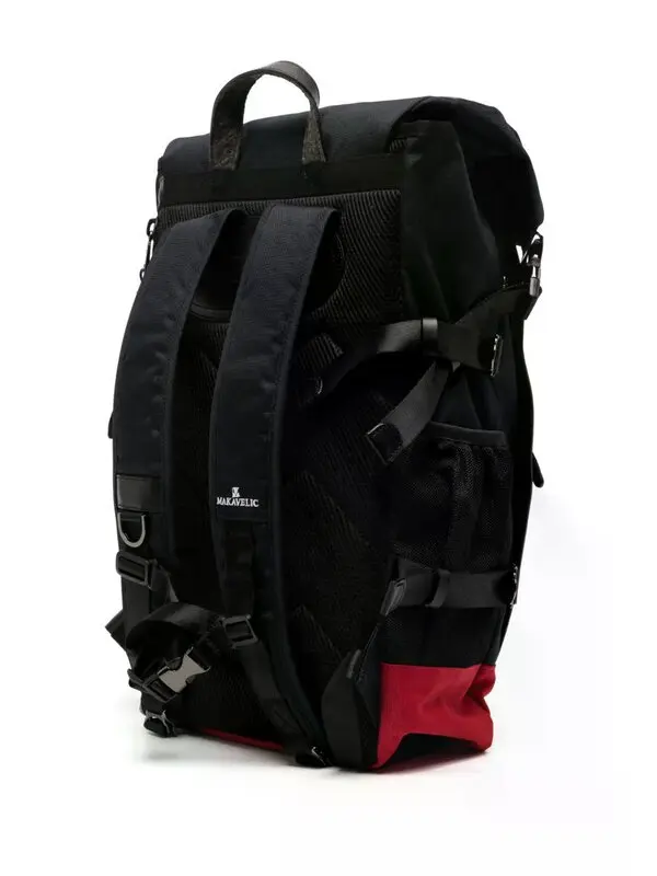 MAKAVELIC Contrasting-detail Logo-patch Backpack