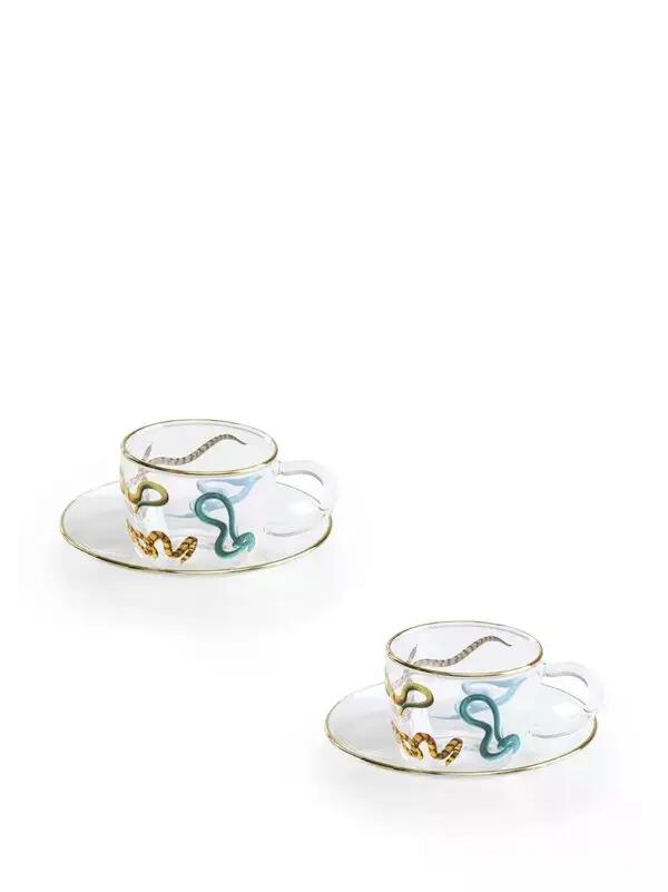 SELETTI Snake-print Coffee Cups