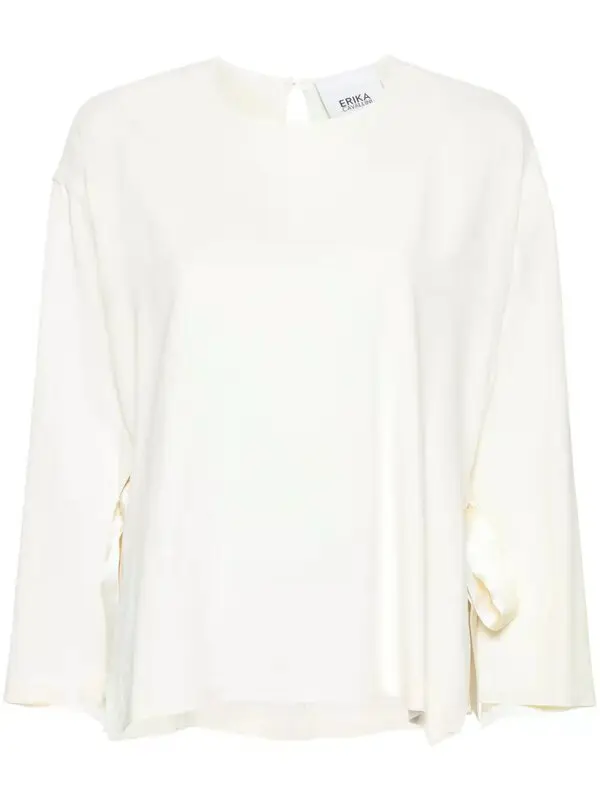 Erika Cavallini Open-sleeve Cady Blouse - White