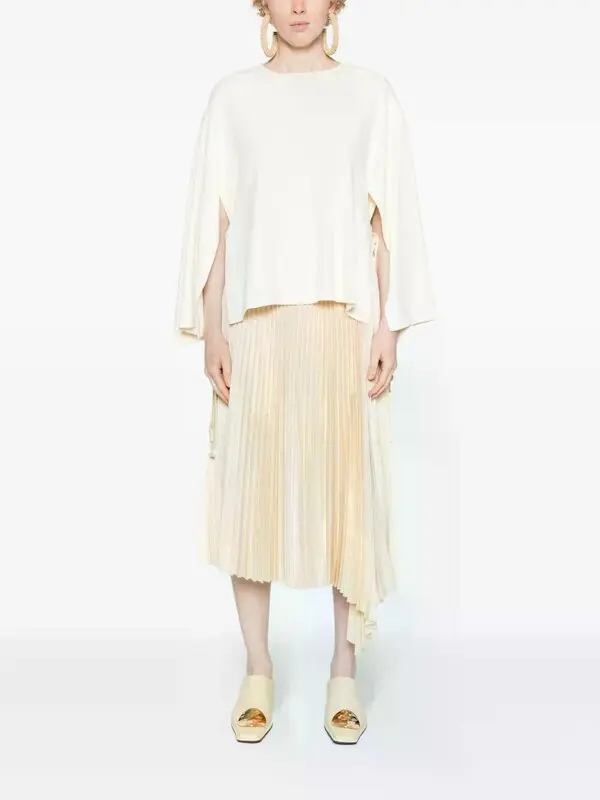 Erika Cavallini Open-sleeve Cady Blouse - White