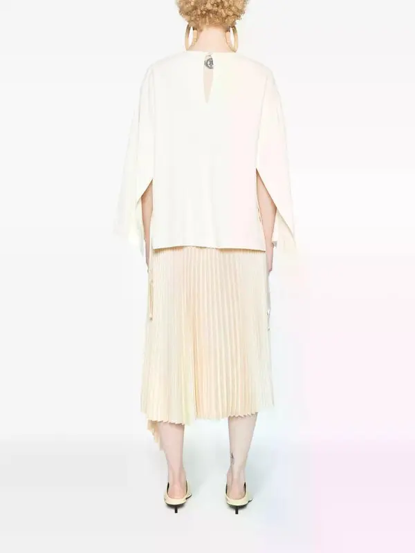 Erika Cavallini Open-sleeve Cady Blouse - White