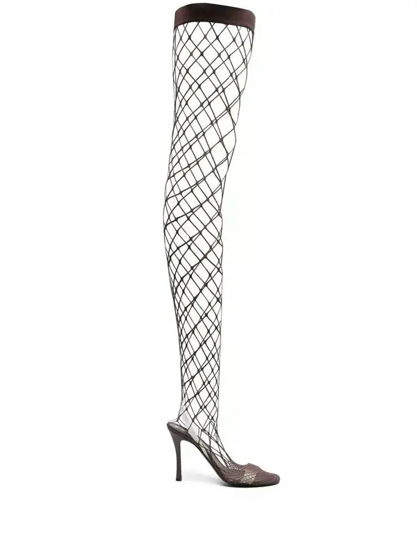 Stella McCartney Knee-high Fishnet Boots