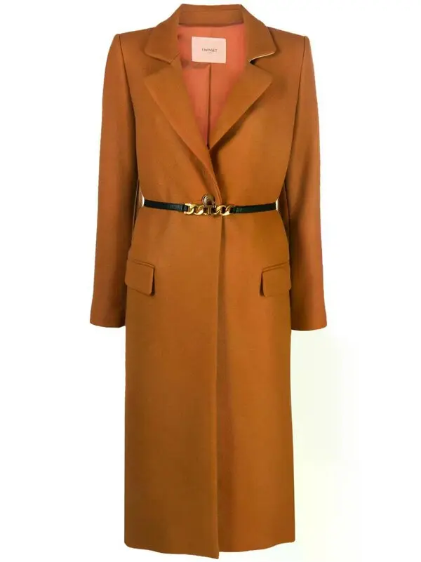 TWINSET Single-breasted Belted Coat