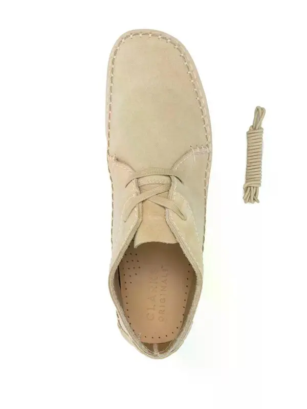 Clarks Lace-up Suede Boots - Neutrals