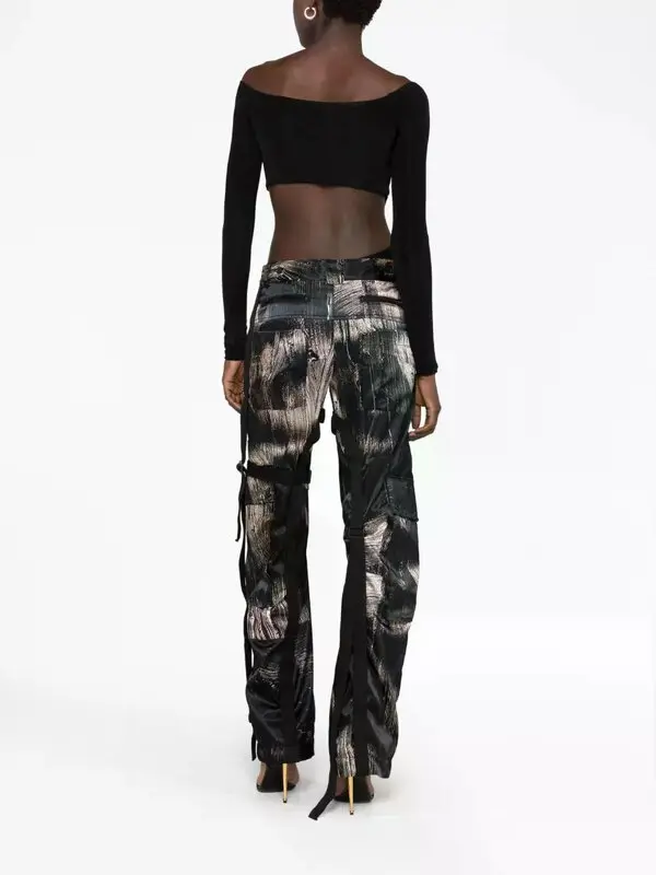 LOUISA BALLOU Cut-out Asymmetric Jersey Top