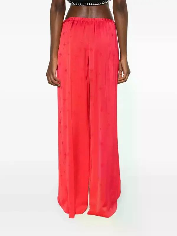 FORTE_FORTE Star-jacquard Satin Trousers
