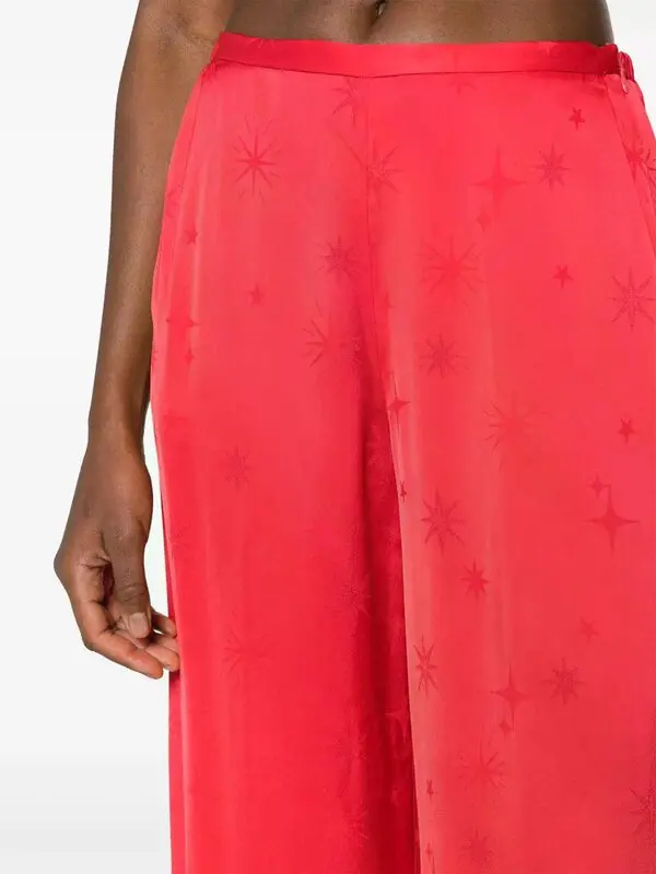FORTE_FORTE Star-jacquard Satin Trousers