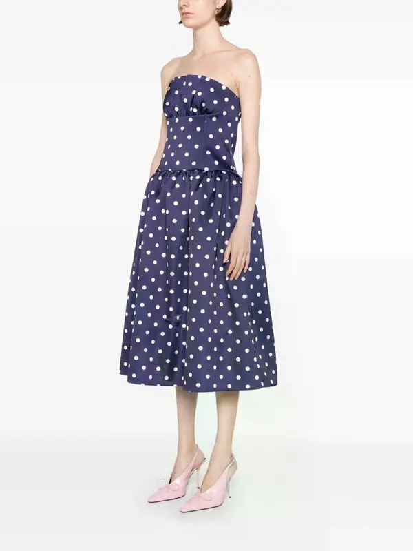 SELF-PORTRAIT Polka-dot Midi Dress
