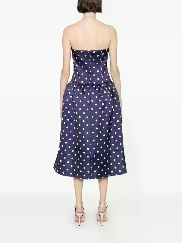 SELF-PORTRAIT Polka-dot Midi Dress