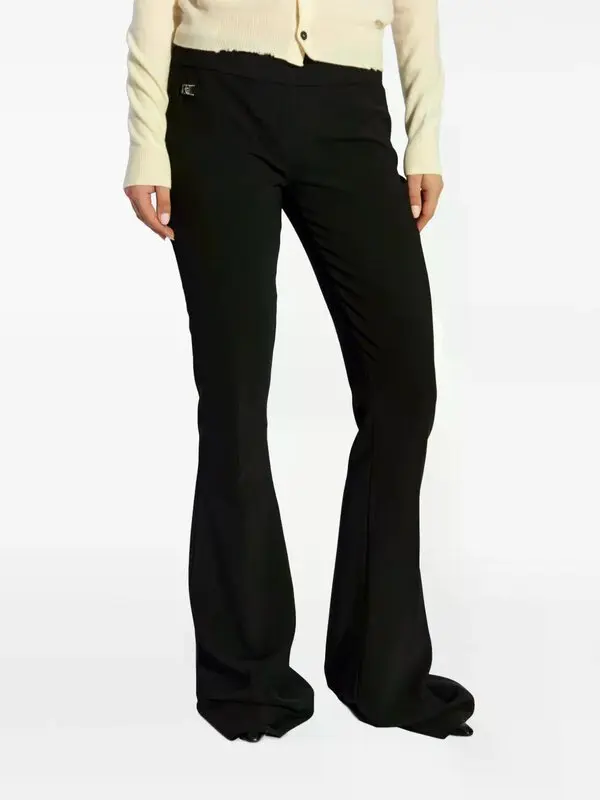 Dsquared2 Logo Plaque Flared Trousers - Black