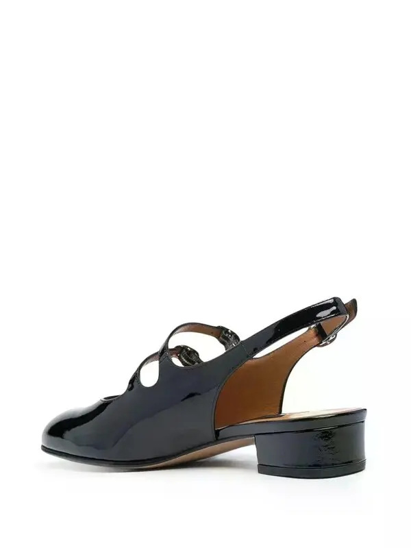 CAREL Peche Patent-leather Slingback Pumps