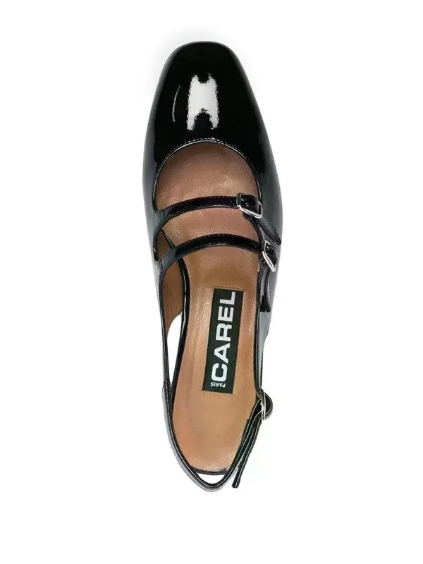 CAREL Peche Patent-leather Slingback Pumps