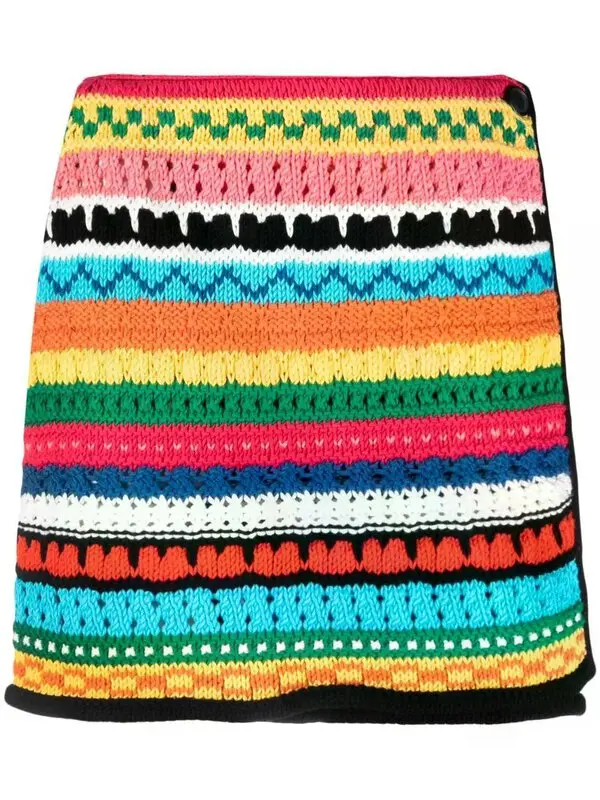 Alanui Over The Horizon Crochet Miniskirt